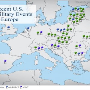 Map of 'Operation Atlantic Resolve' of U.S. armed forces, the permanent ...