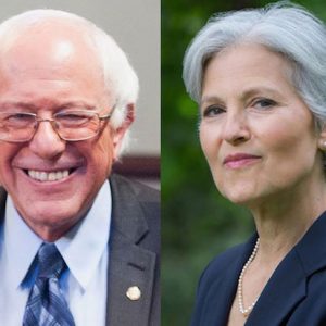 U.S Senator Bernie Sanders (L) and Green Party presidential candidate ...
