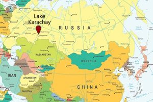 Map showing Lake Karachay, Russia - New Cold War: Know Better